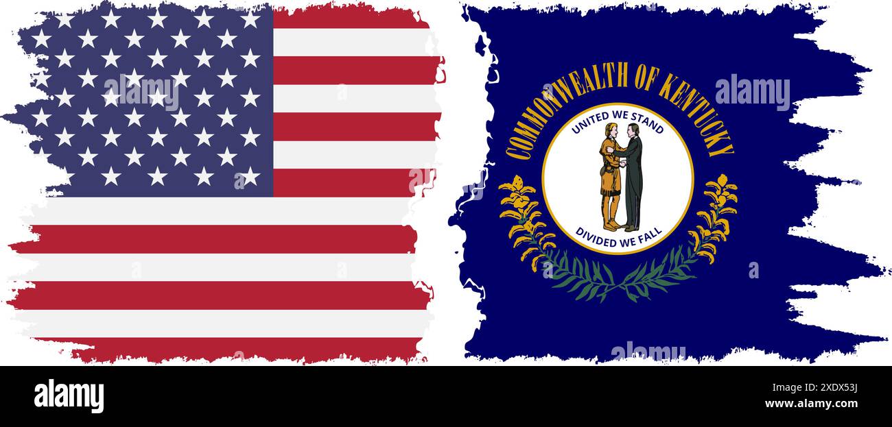 Us state flag kentucky Stock Vector Images - Alamy