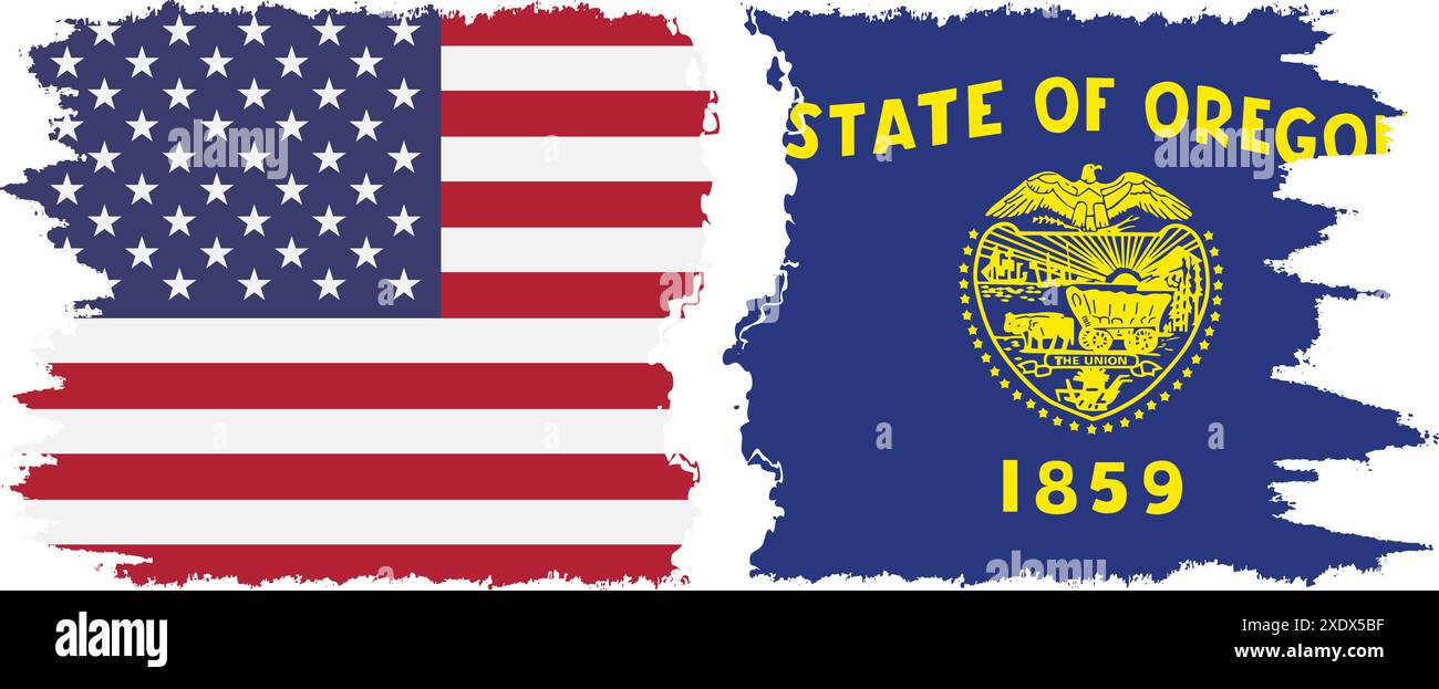 State oregon flag flags Cut Out Stock Images & Pictures - Alamy