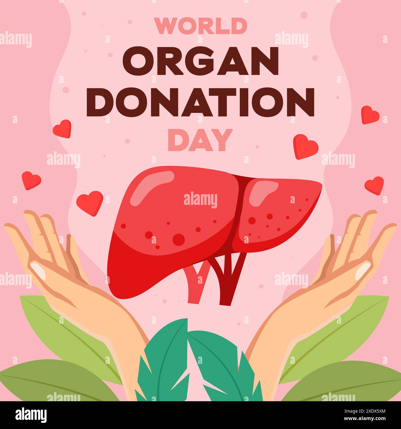 flat world organ donation day illustration design concept Stock Vector ...
