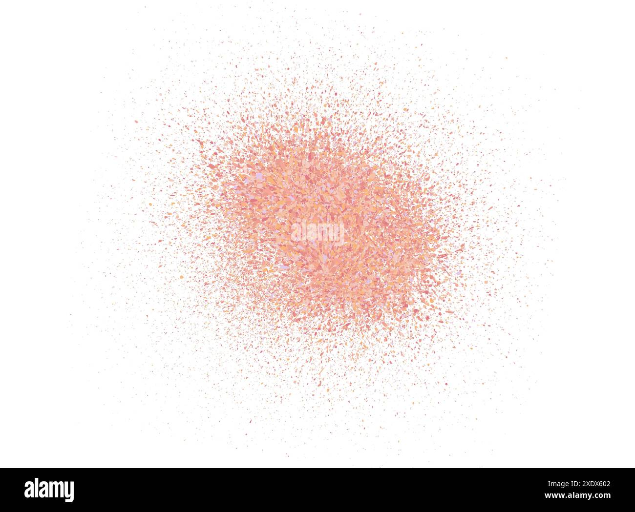 Salt or sugar crystal powder, flying dust particles. Pink dust grain ...