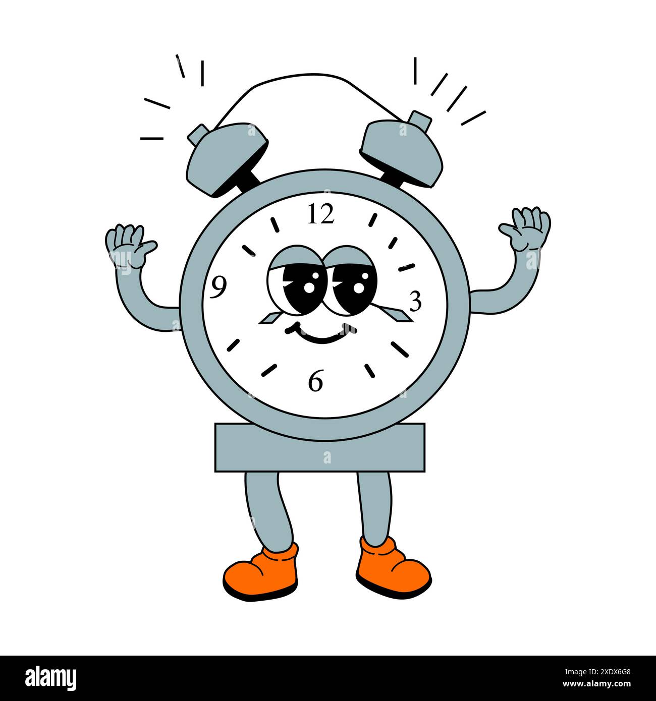 Clock mascot Stock Vector Images - Alamy