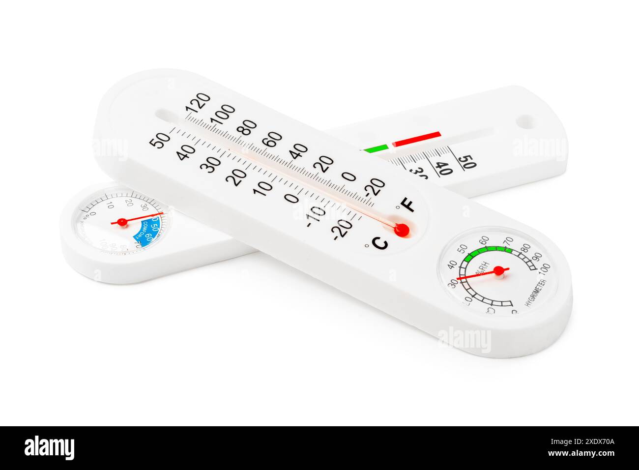 White Thermometers On White Background Stock Photo - Alamy
