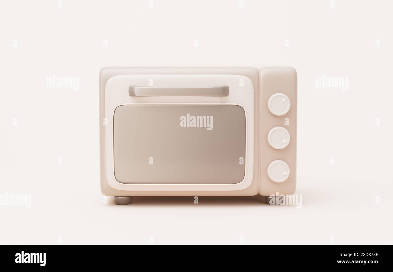 Cartoon style kitchen oven, 3d rendering. 3D illustration Stock Photo ...