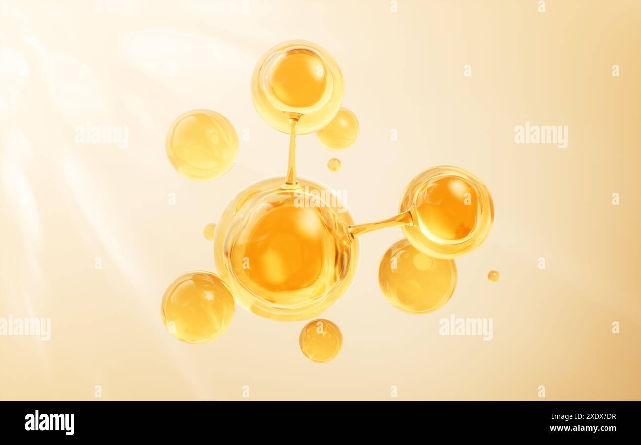 Biological golden molecule bubble hi-res stock photography and images - Alamy