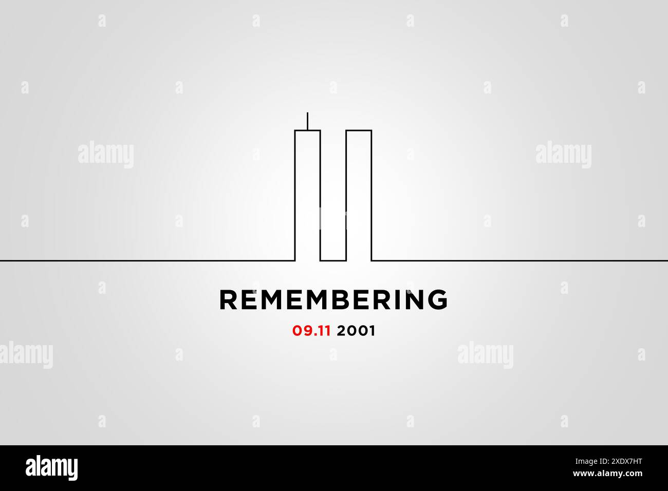 Patriot day, September 11, Remember 9 11. Illustration of the Twin ...