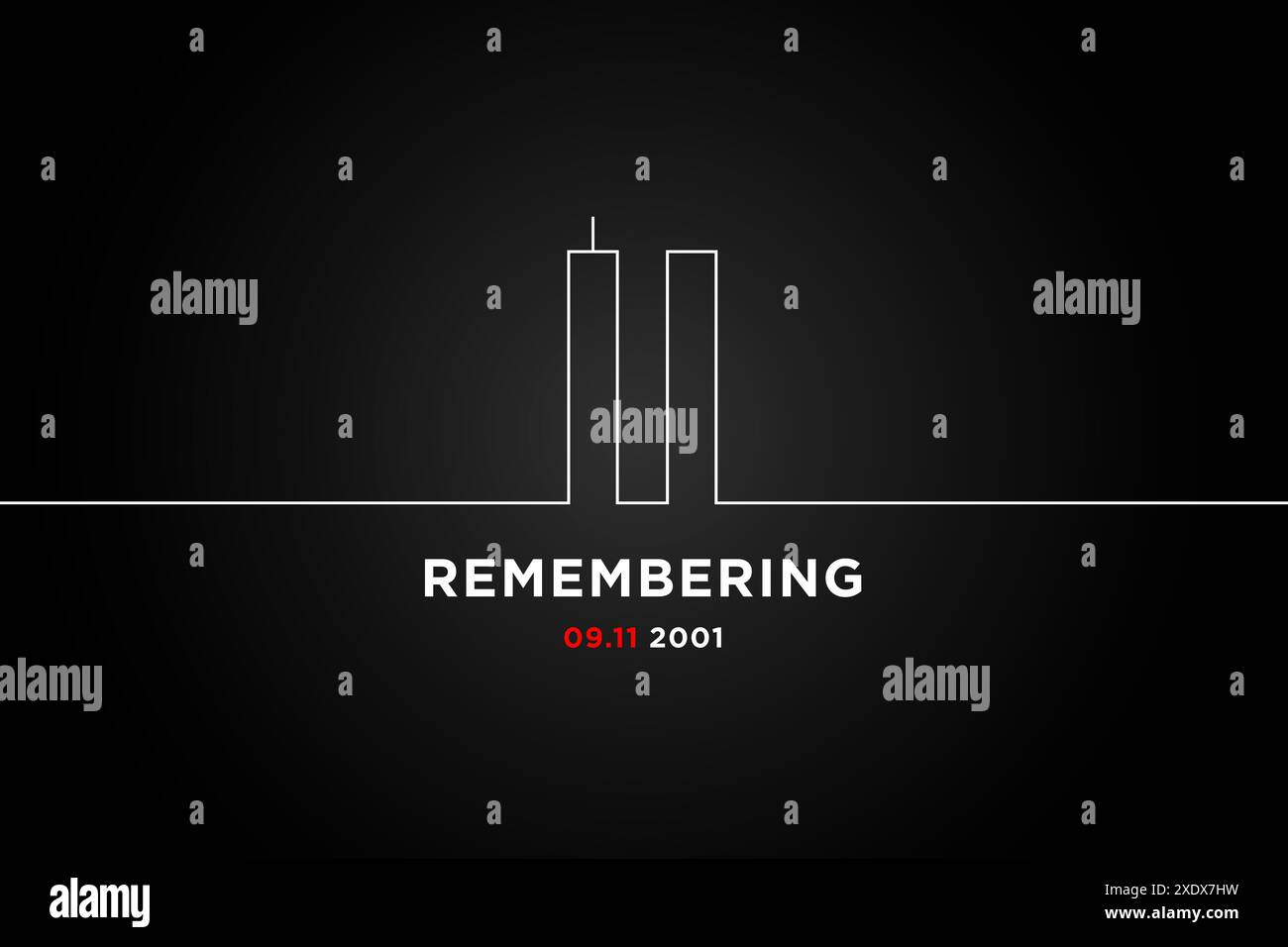 Remembering 9 11, Patriot day . Illustration of the Twin towers ...