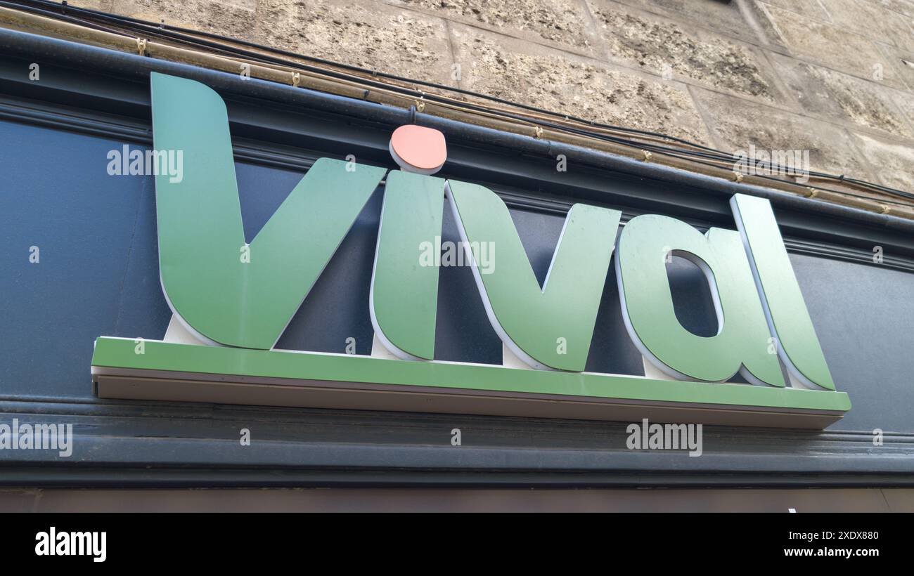 Bordeaux , France - 06 11 2024 : vival text brand and logo sign front ...
