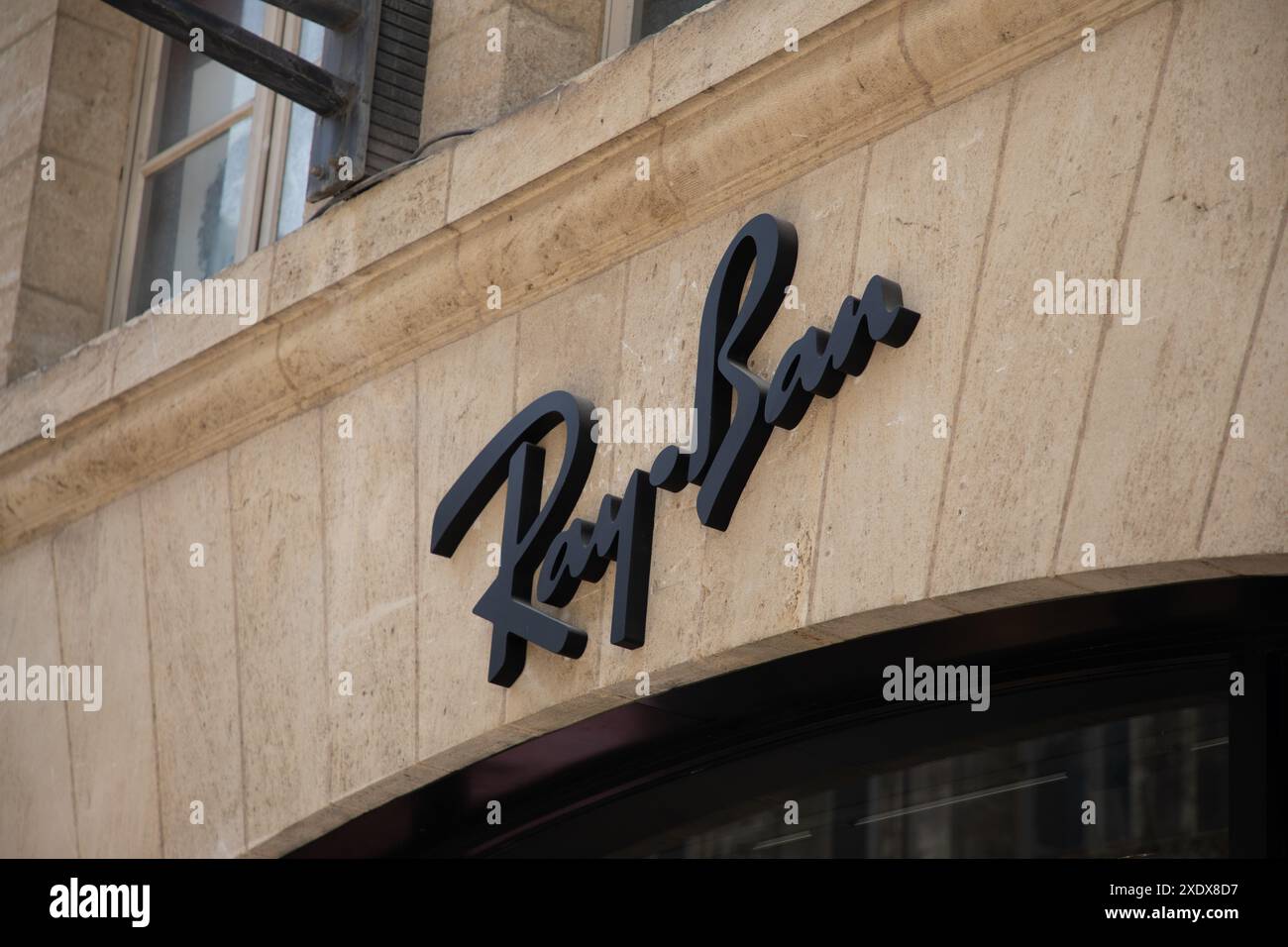 Bordeaux , France - 06 23 2024 : Ray ban sign brand boutique and text ...
