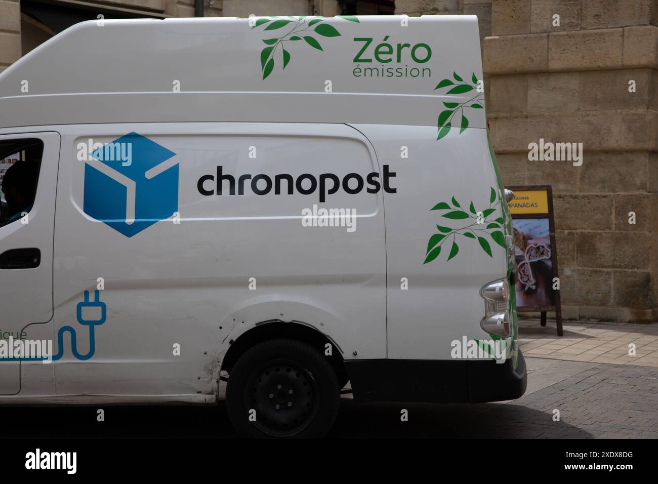 Bordeaux , France - 06 23 2024 : Chronopost electric delivery van sign ...