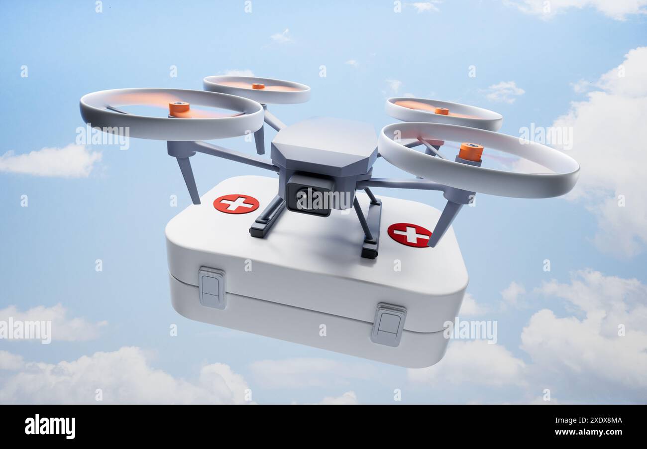 Drone delivery hospital hi-res stock photography and images - Alamy
