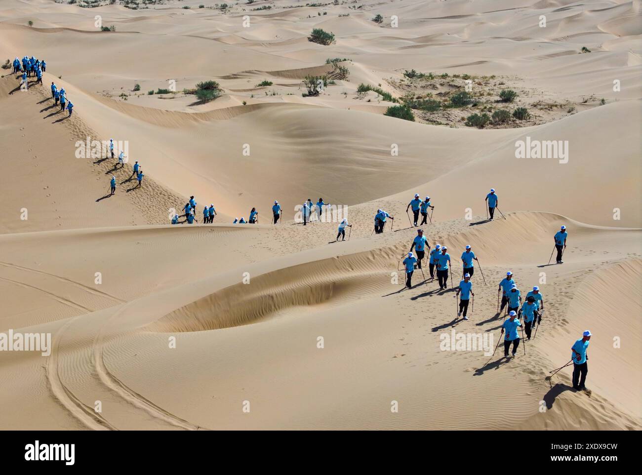 ORDOS, CHINA - JUNE 25, 2024 - Sports enthusiasts compete in the Desert ...