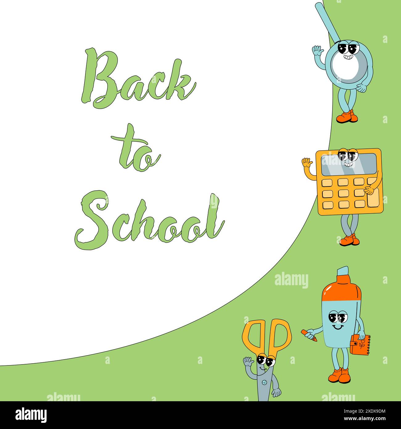 y2k background with school characters in retro 00s, 80s style. Can used ...