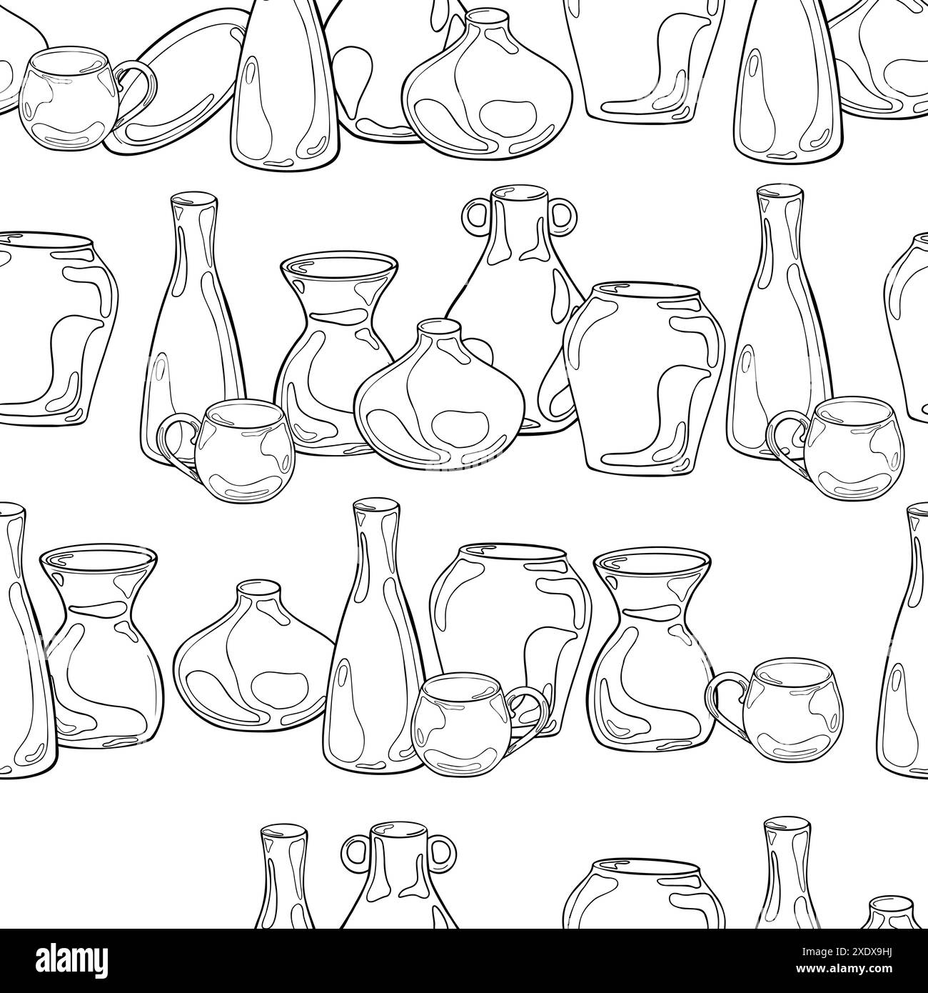 Hand painted cup Black and White Stock Photos & Images - Alamy