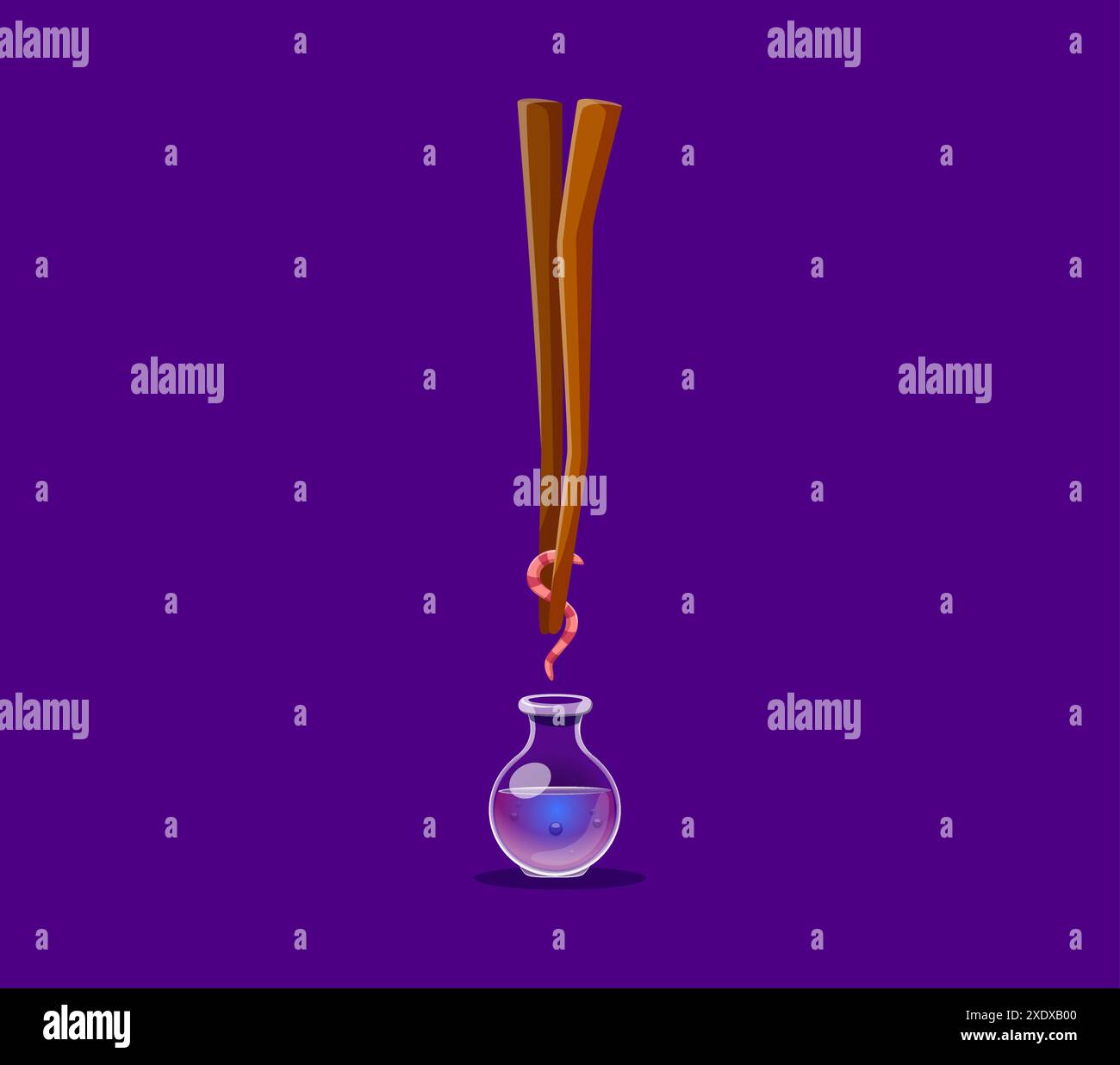 Halloween font, witch magic elixir and earthworm for spooky alphabet ...