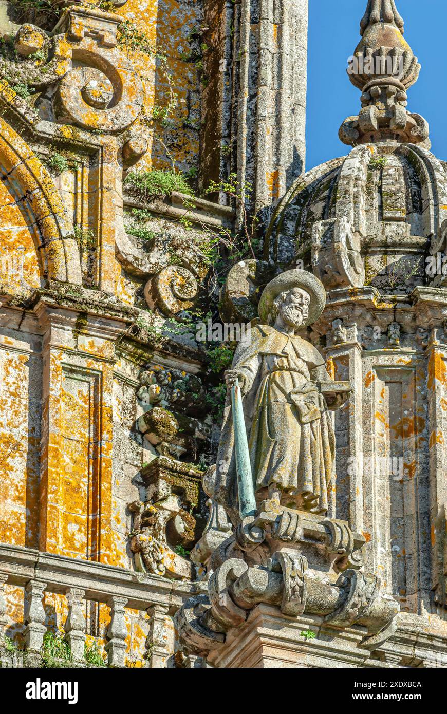 Architectural detail at the facade of the Cathedral of Santiago de ...