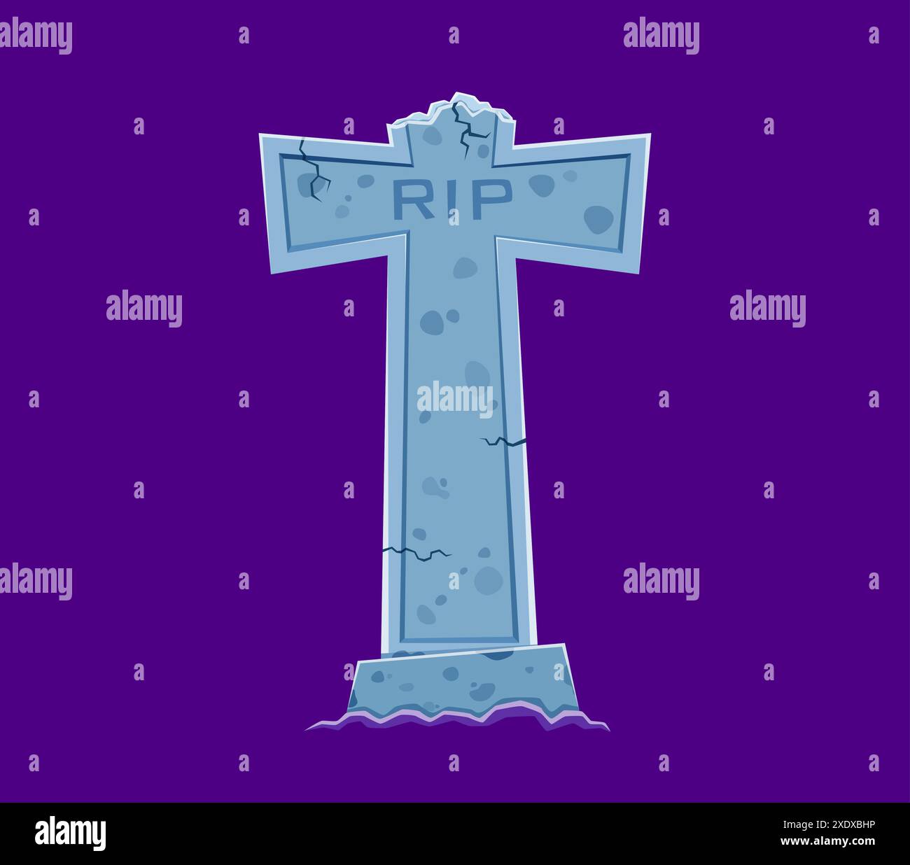 Halloween font, letter T tombstone RIP on cemetery , vector horror ...