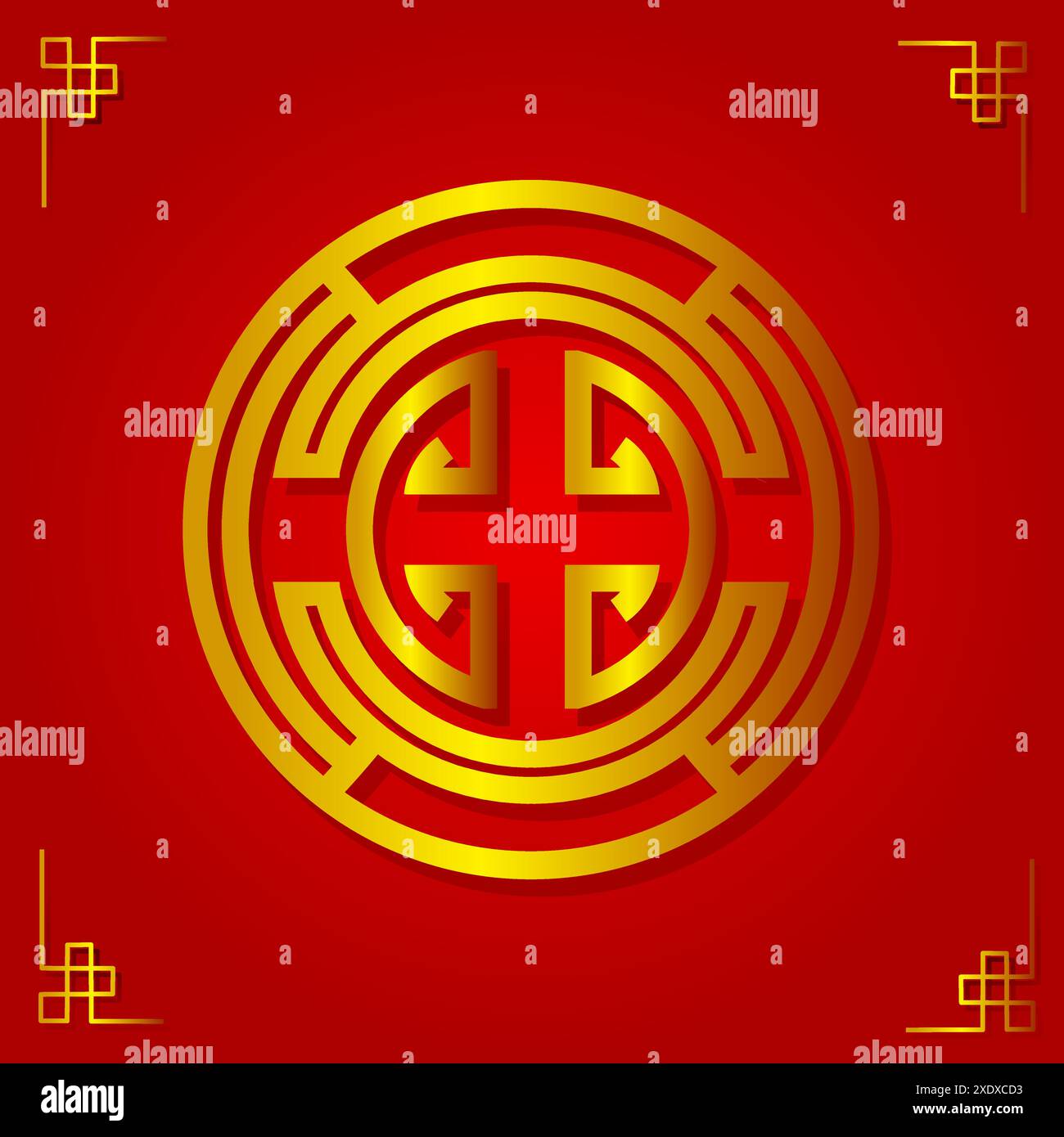 The Chinese lucky symbol logo for Lunar new year with white background ...