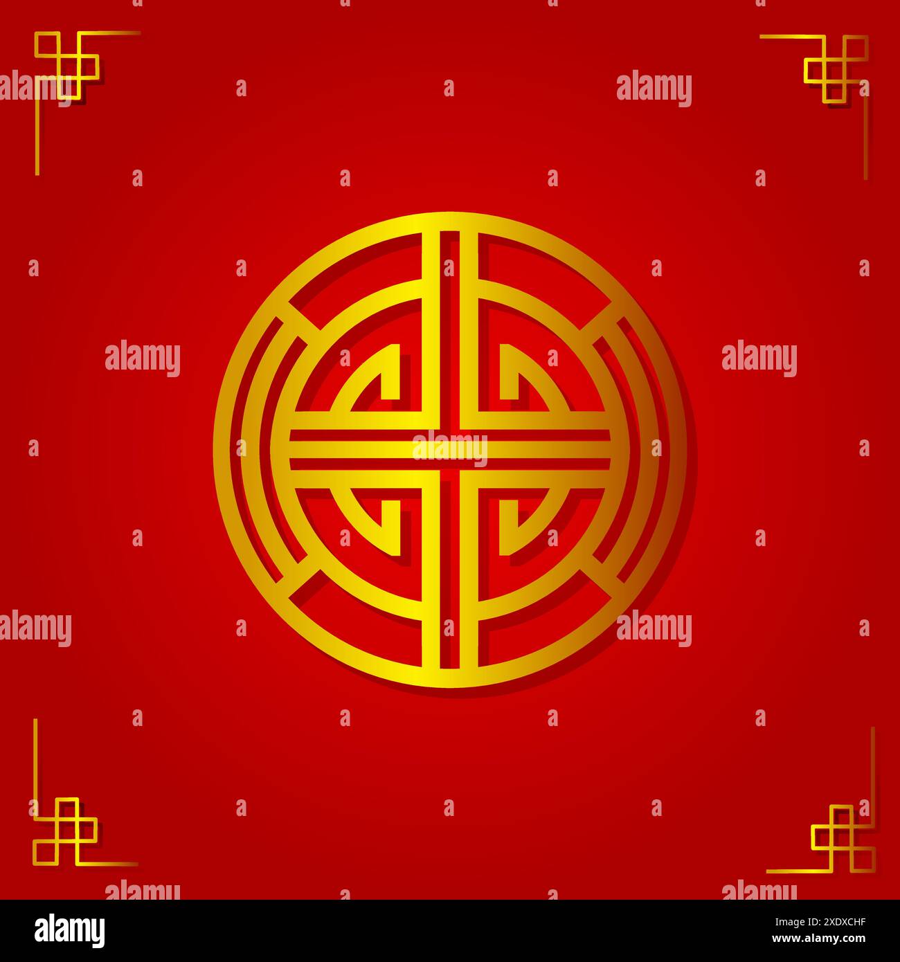 The Chinese lucky symbol logo for Lunar new year with white background ...