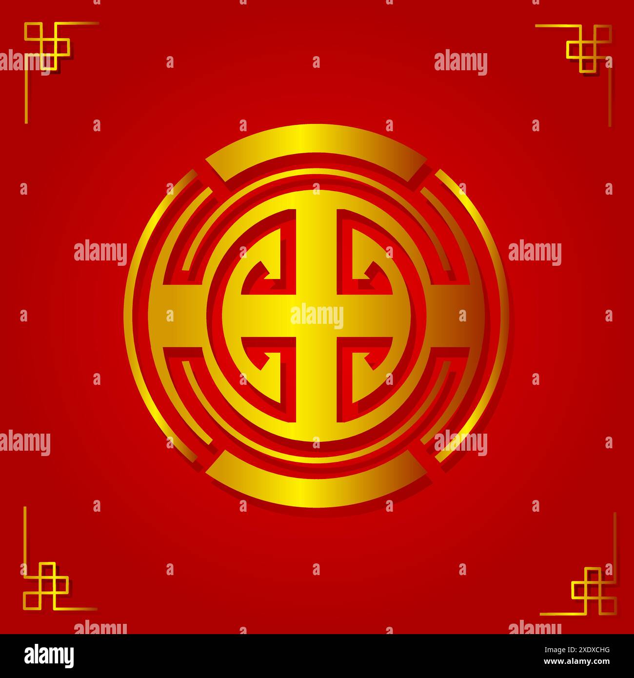 The Chinese lucky symbol logo for Lunar new year with white background ...