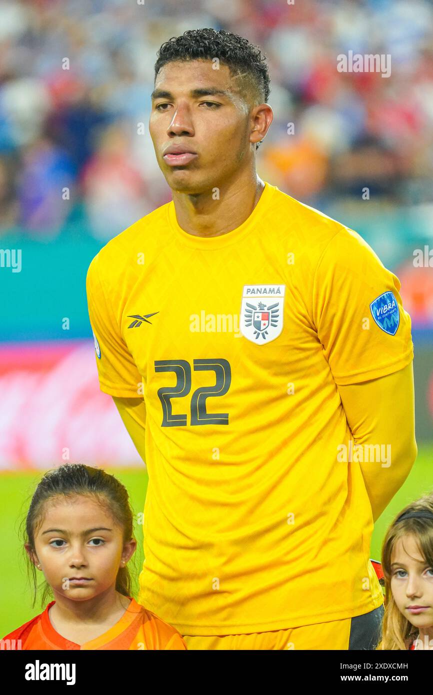Miami Gardens, Florida, USA, June 20, 2024, Panama goalkeeper Orlando Mosquera #22 during the ...