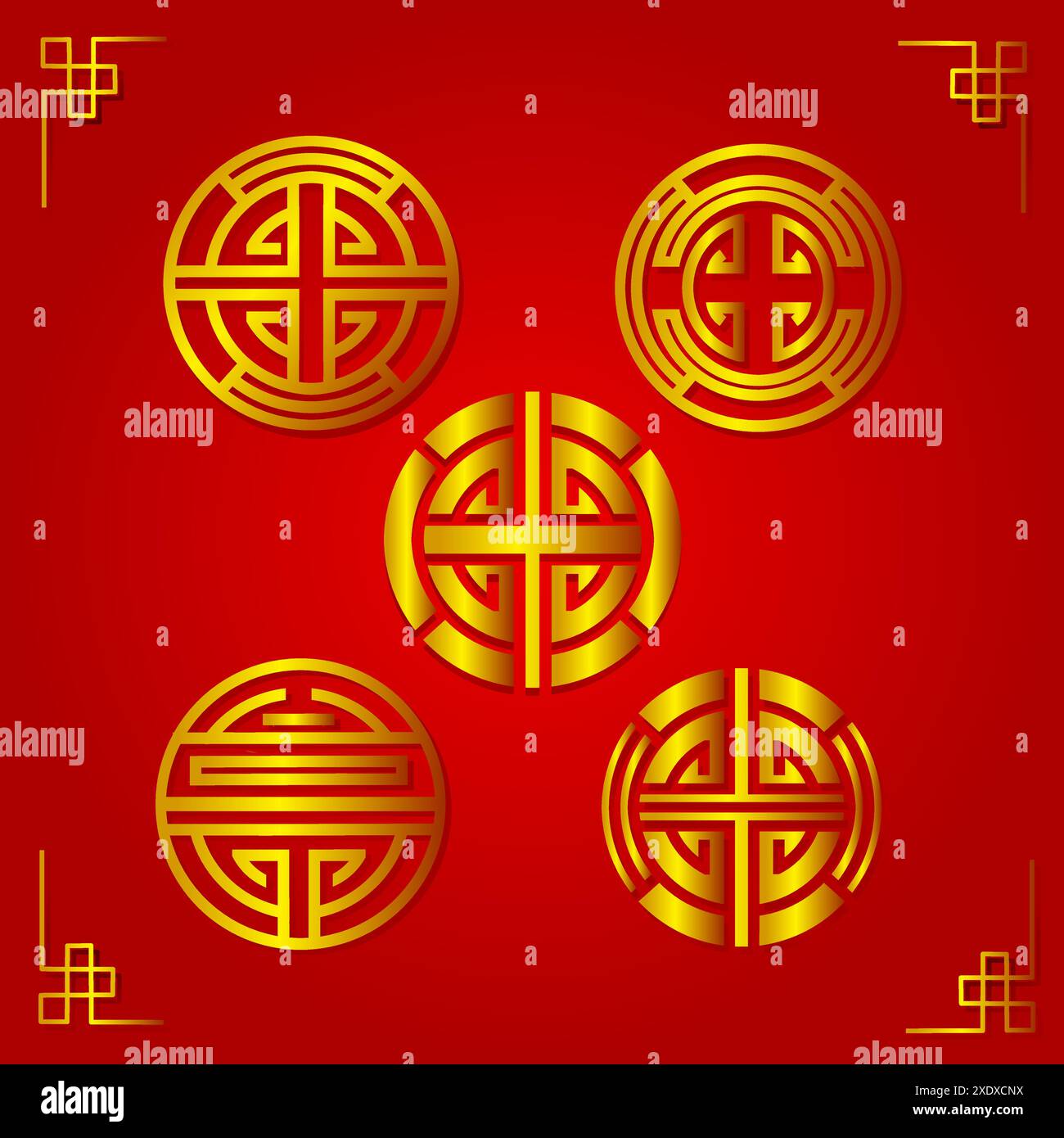 The Chinese lucky symbol logo for Lunar new year with white background ...