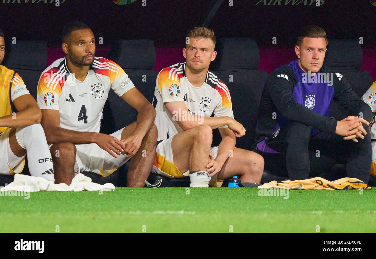 Frankfurt, Germany. 23rd June, 2024. Jonathan Tah, DFB 4 Maximilian Mittelstaedt, DFB 18 Marc ...