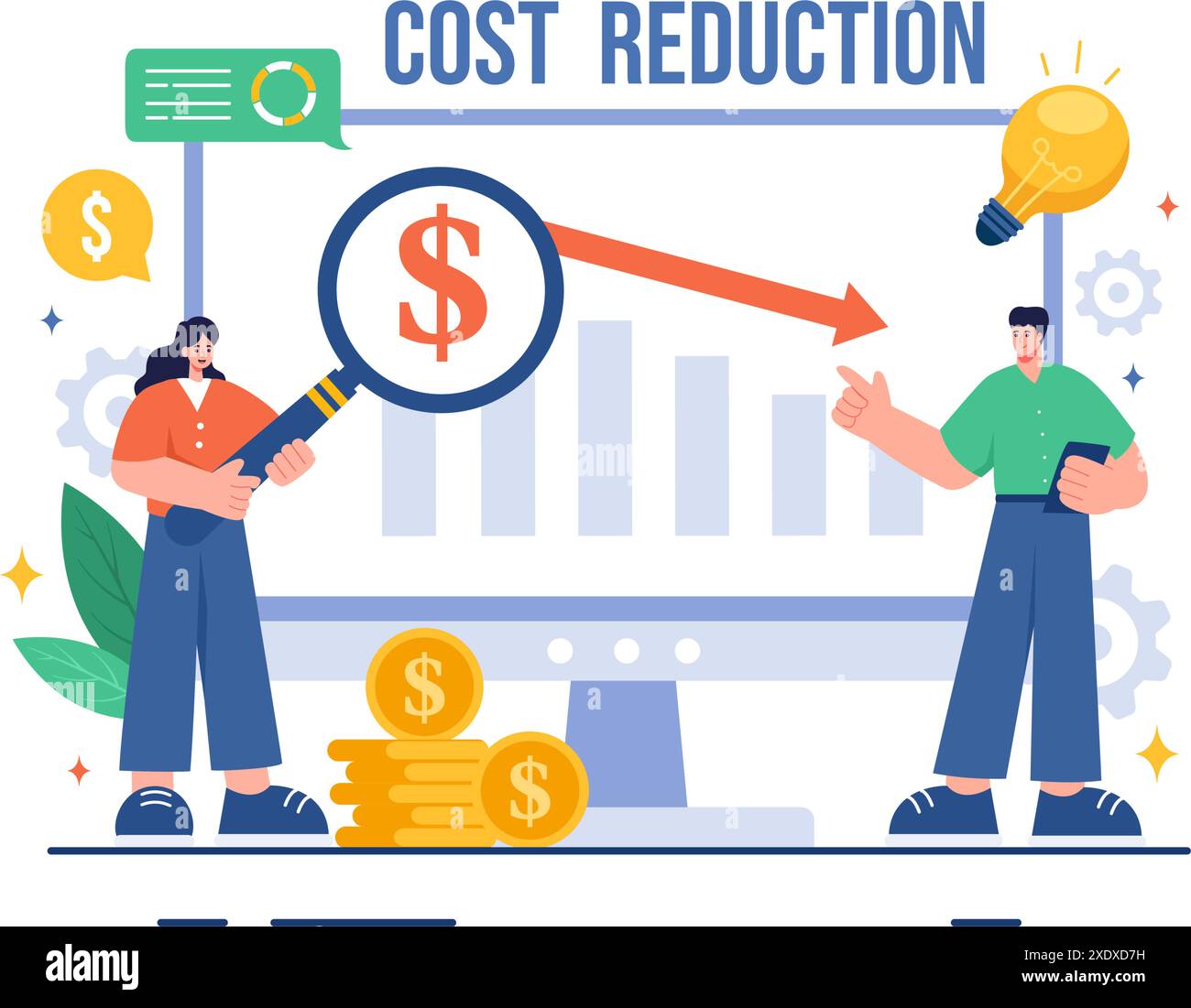 Stock price decline cartoon hi-res stock photography and images - Alamy