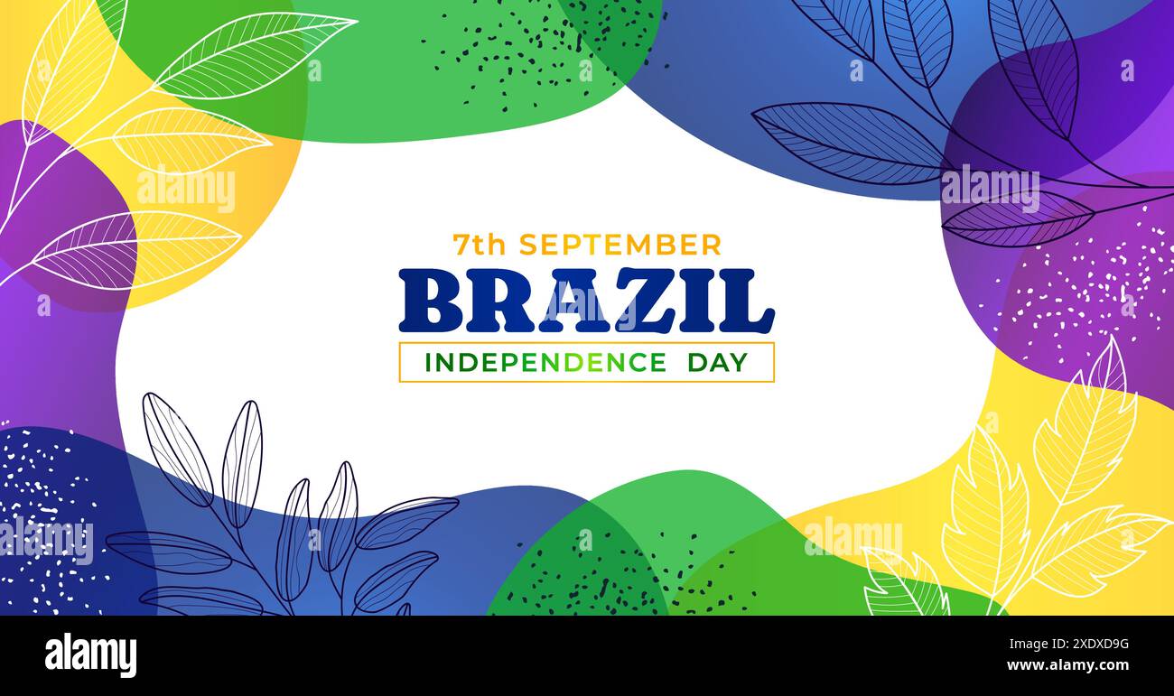 Brazil Independence Day celebration banner with simple design Stock ...