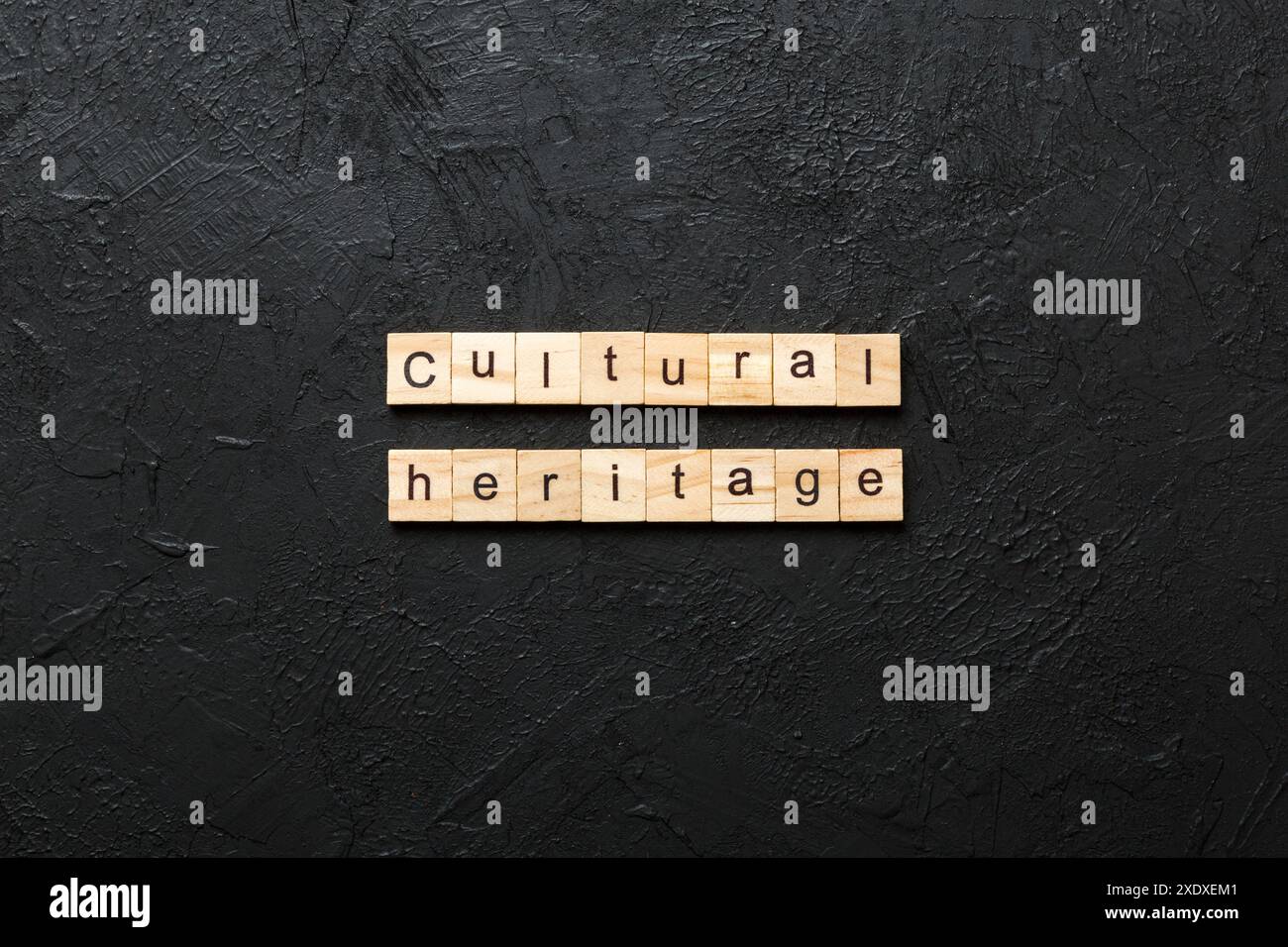 cultural heritage content word written on wood block. cultural heritage ...