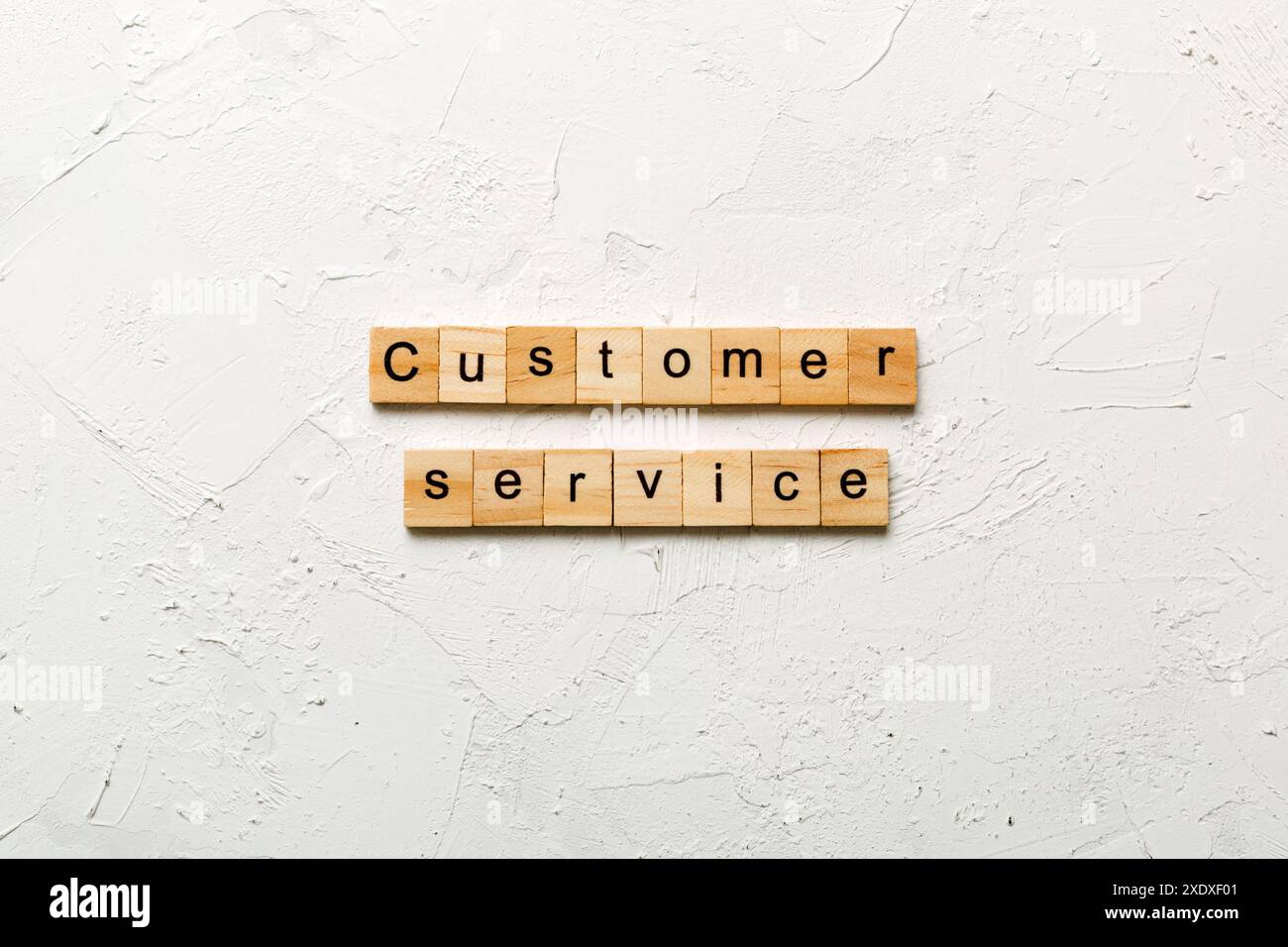 customer service word written on wood block. customer service text on ...
