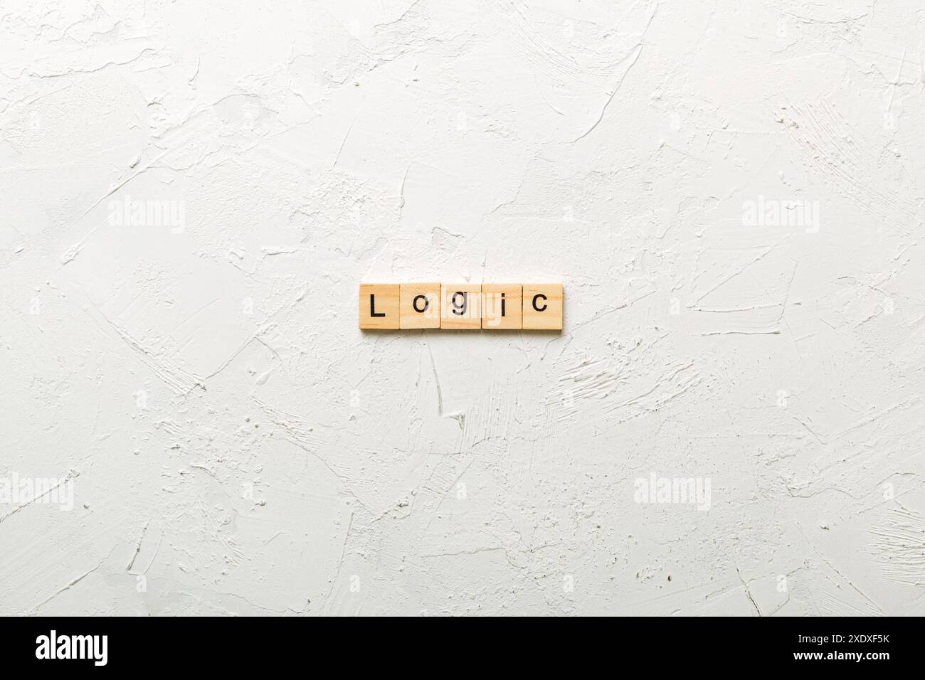 Logic word written on wood block. Logic text on table, concept Stock ...