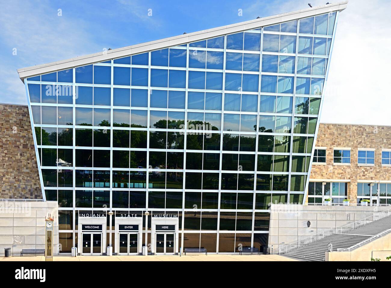 Indiana State Museum in White River State Park in downtown Indianapolis ...