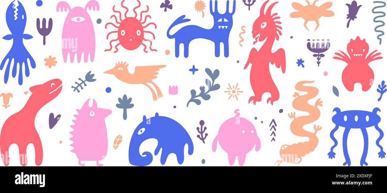 Various fantastic creatures Cut Out Stock Images & Pictures - Alamy