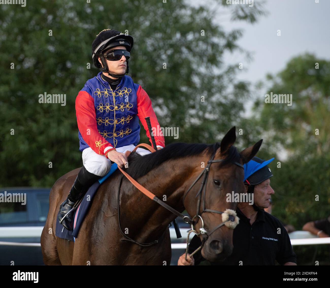Windsor, UK. 24th June, 2024. Horse Reaching High ridden by jockey ...