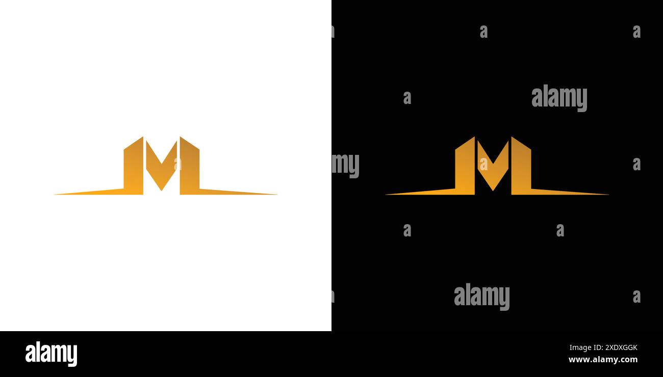 Modern and Unique letter M initials logo design 2 Stock Vector Image ...