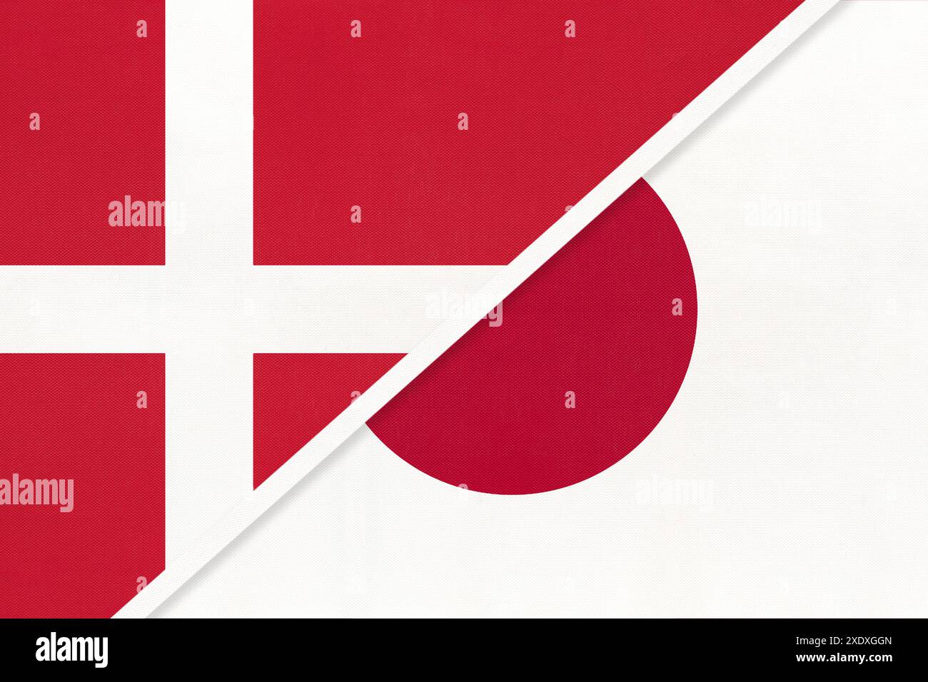 Denmark and Japan, symbol of country. Danish vs Japanese national flags ...
