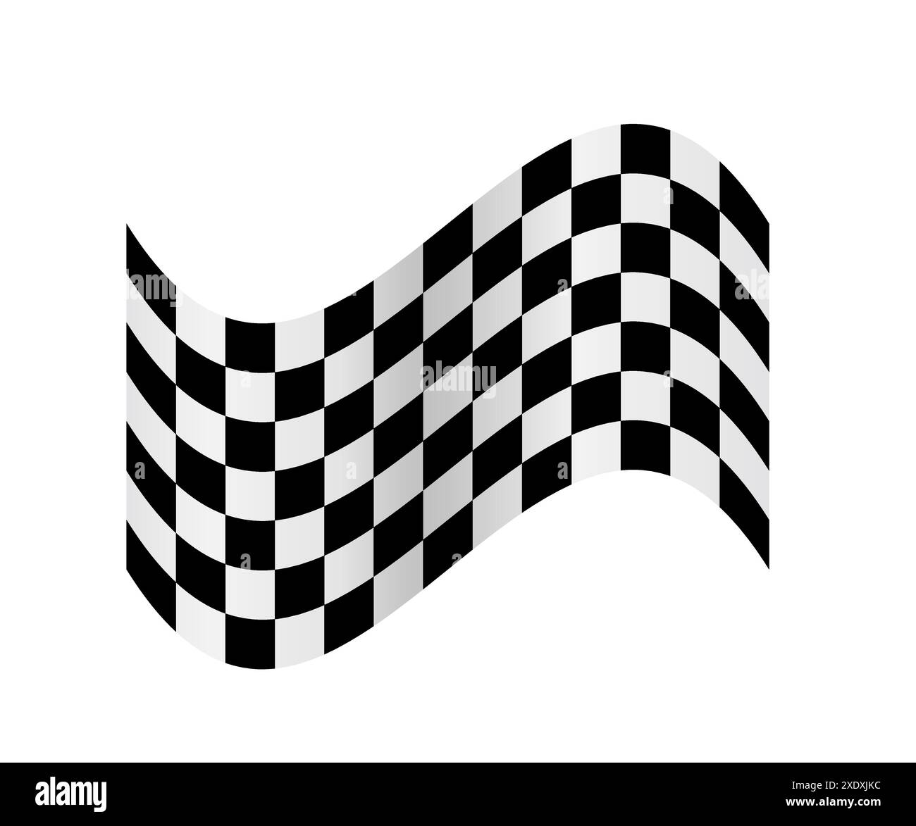Checkered race flag, 3D waving tape to finish or start auto rally for cars or karts Stock Vector ...