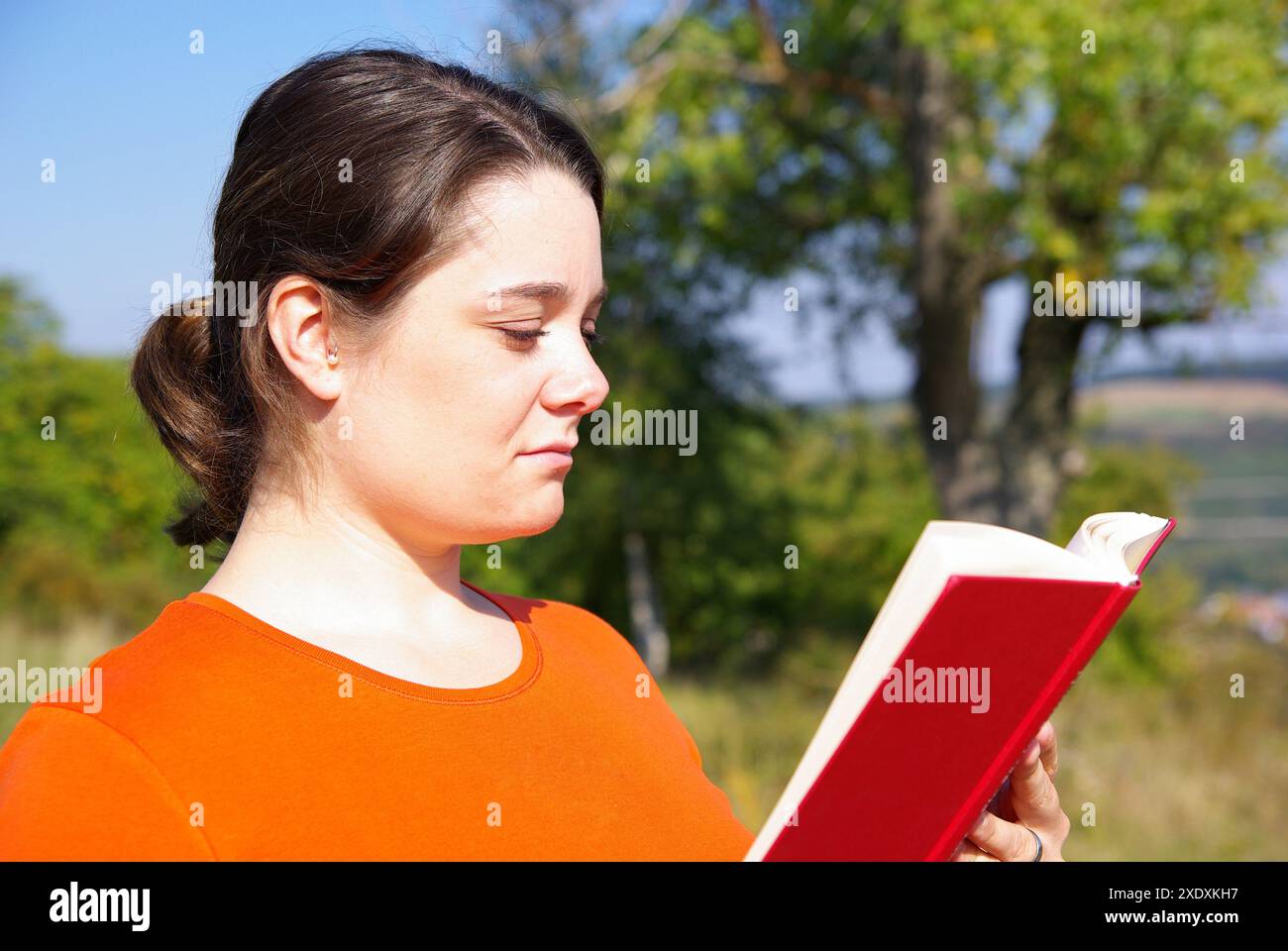The joy of reading Stock Photo - Alamy