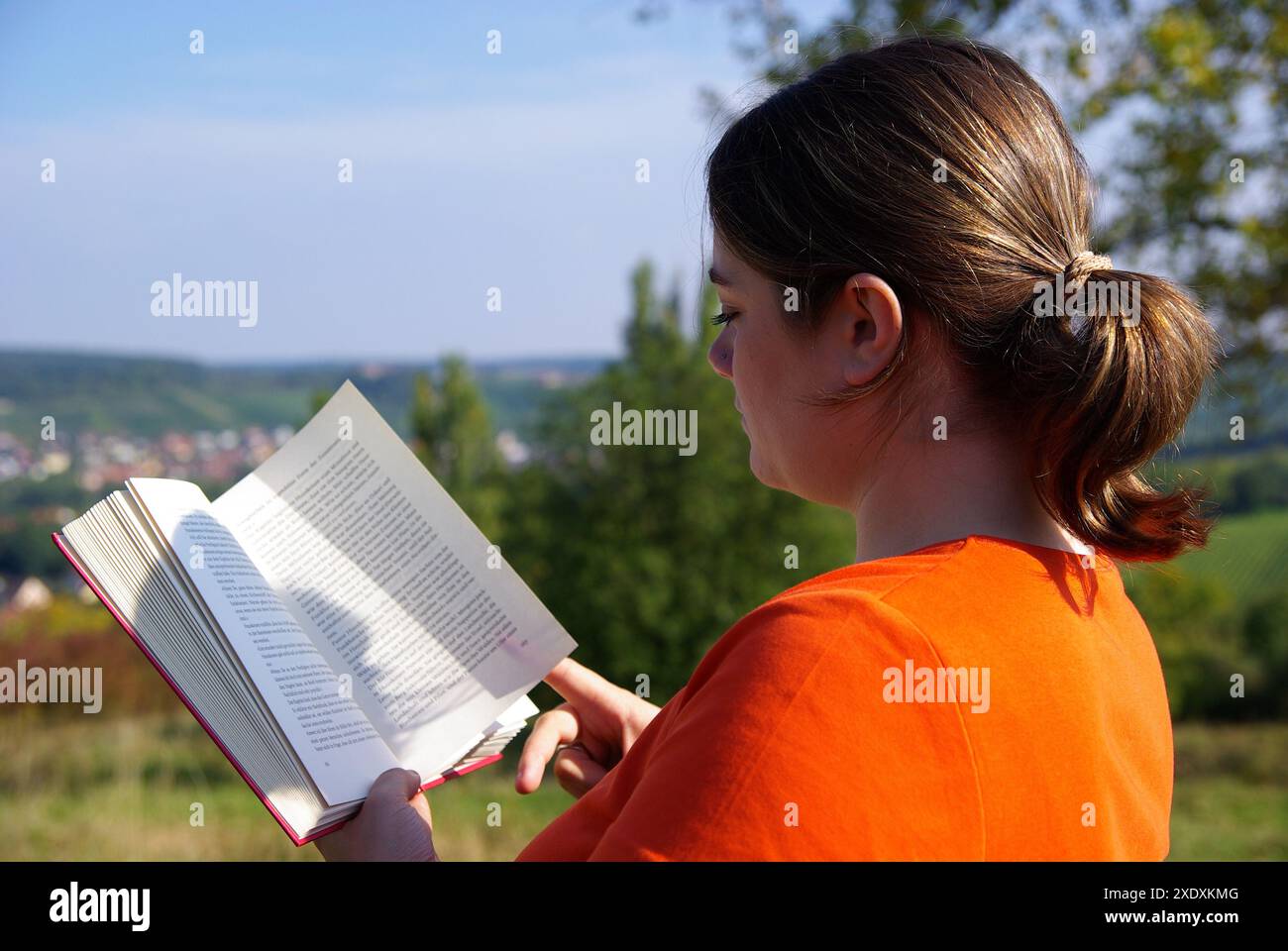 The joy of reading Stock Photo - Alamy
