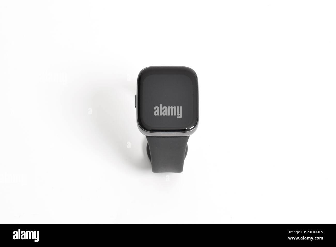 Wireless Smart watch isolated on white background. Black smartwatch ...