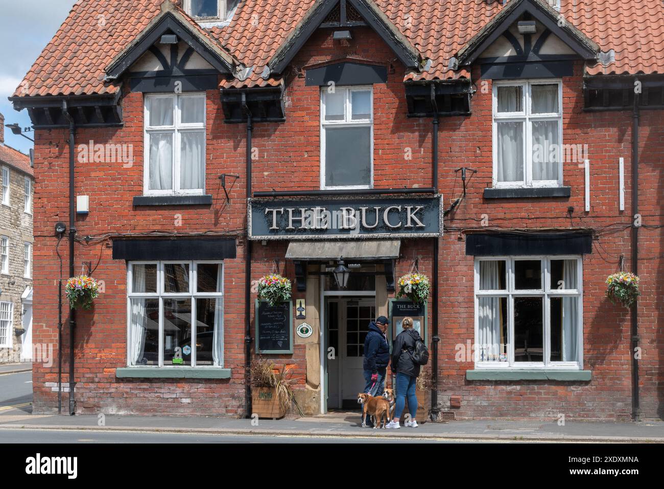 The Buck Hotel and pub in Thornton-le-Dale, a pretty village in North ...
