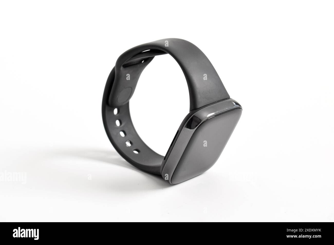 Wireless Smart watch isolated on white background. Black smartwatch ...