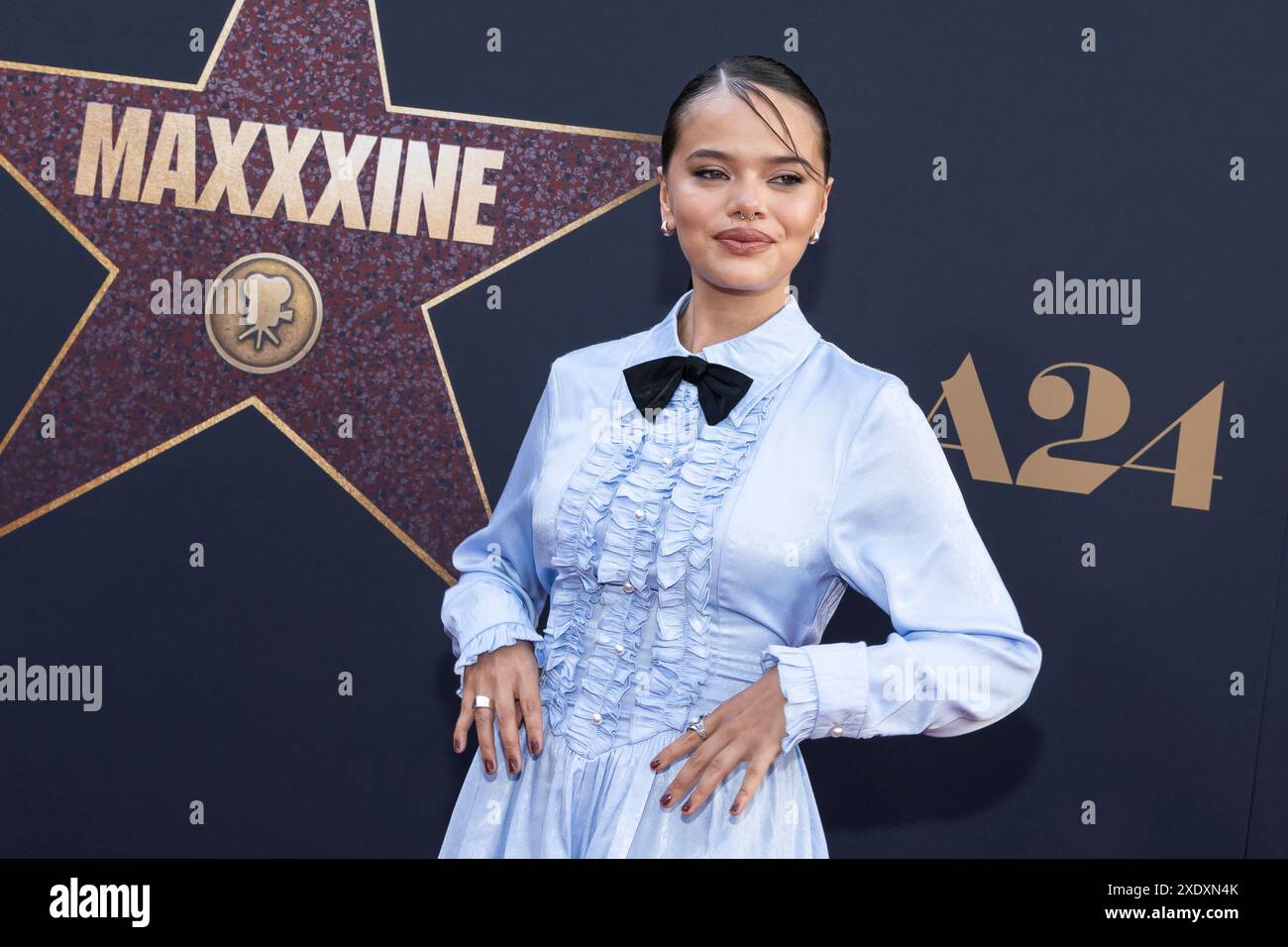 Malia Pyles attends the arrivals of A24’s “MAXXXINE” at the TCL Chinese ...