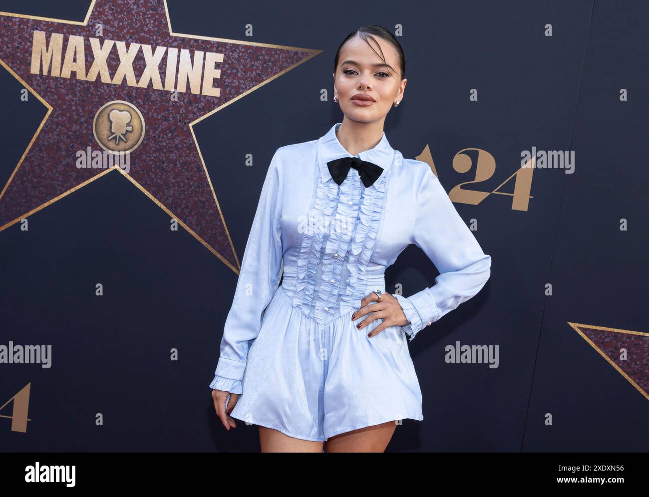 Malia Pyles attends the arrivals of A24’s “MAXXXINE” at the TCL Chinese ...