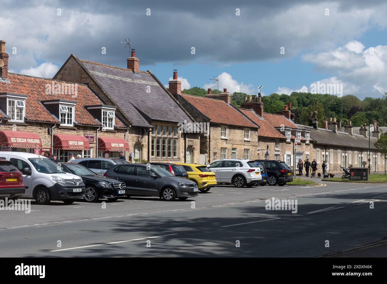 Thornton-le-Dale, view of the pretty village in North Yorkshire ...