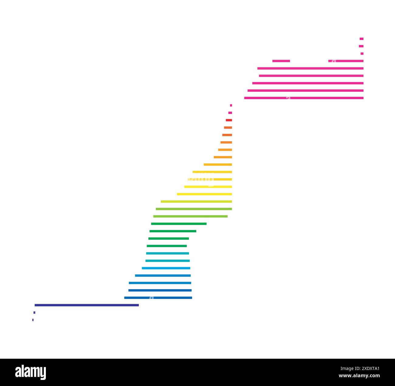 Abstract map of Western Sahara showing the country with horizontal ...