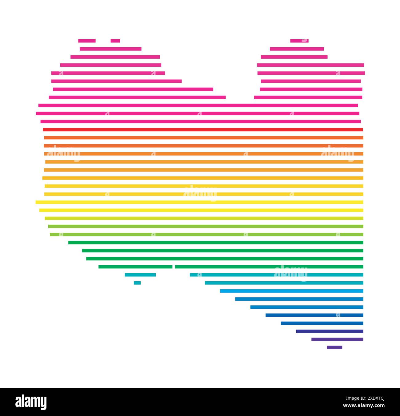 Abstract map of Libya showing the country with horizontal parallel ...