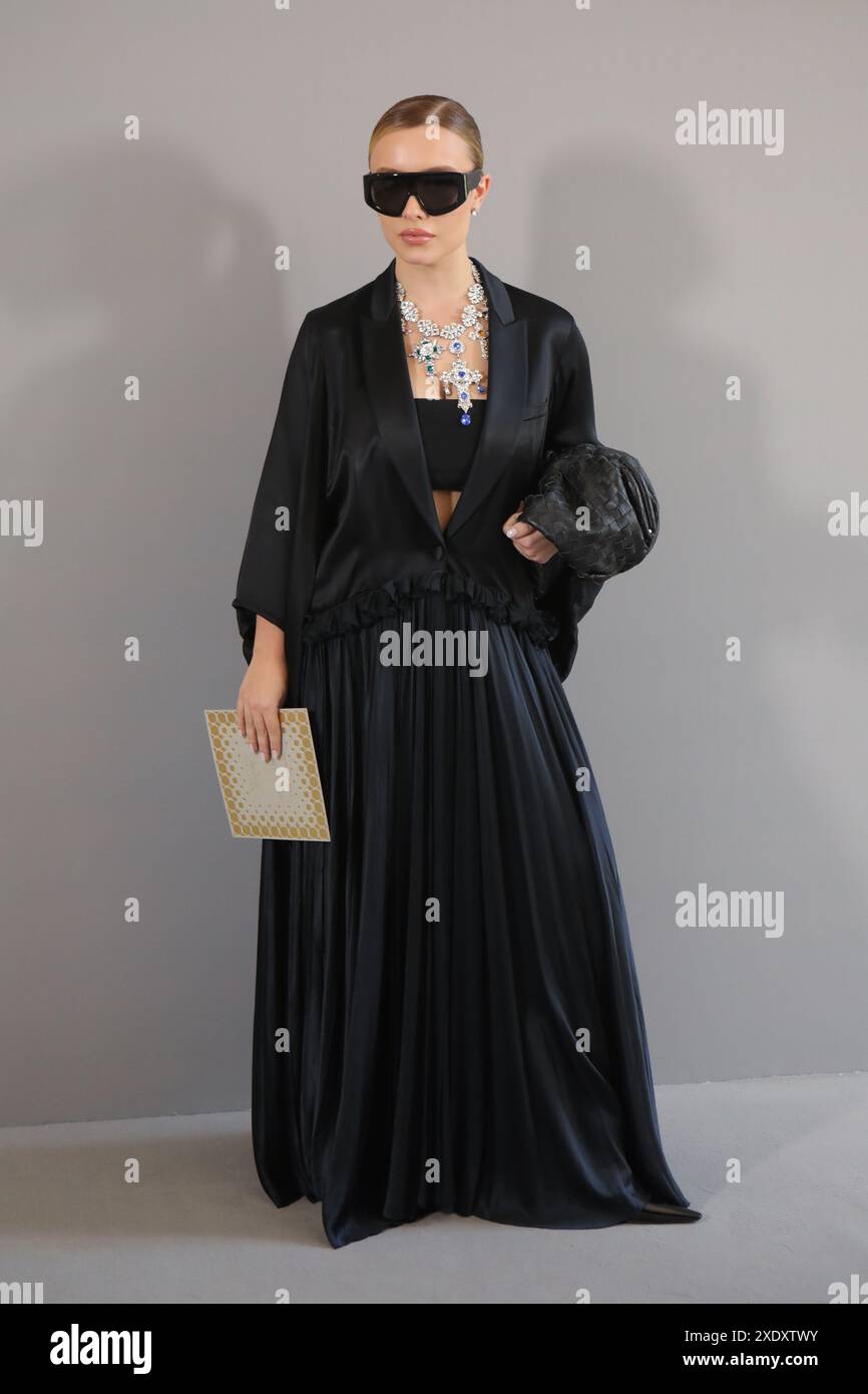 Paris, France, 24 June 2024, Maria Braz at the Georges Hobeika fashion ...