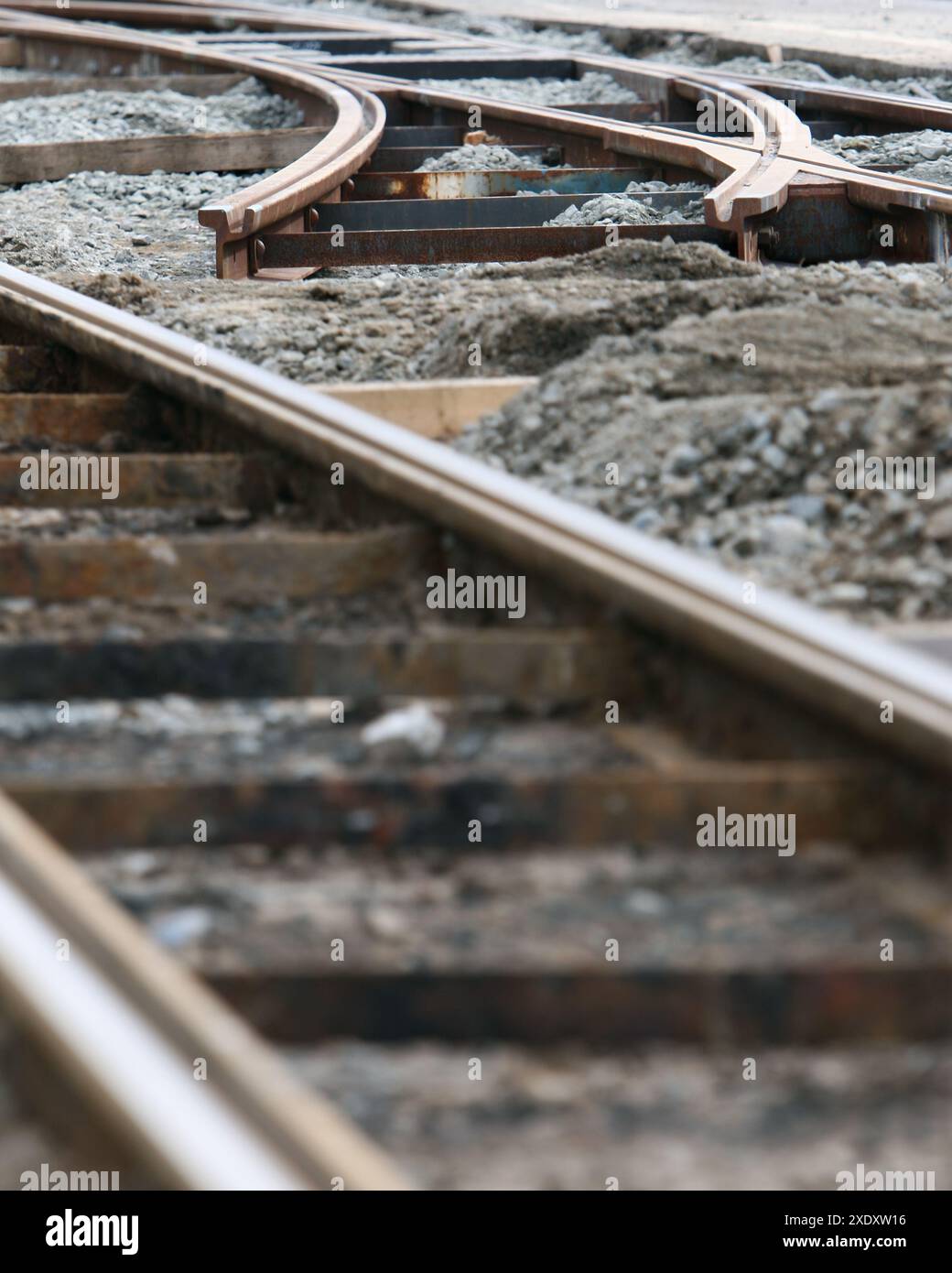 Construction site of dead track Stock Photo - Alamy