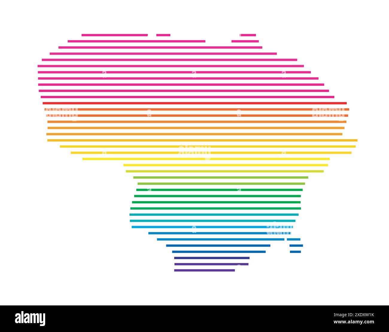Abstract map of Lithuania showing the country with horizontal parallel ...